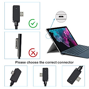 Surface 3 Charger 13W 5.2V 2.5A AC Power Adapter Charger Cord Replacement for Microsoft Surface 3, Model 1623 1624 1645 Tablet with USB Charging Port 4.9Ft Cable-1.5m(Not Compatible Surface Pro 3)