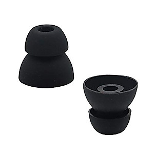 ALXCD Replacement Eartips Silicone Earbuds Buds Set Compatible with Powerbeats Pro, 8 Pairs S/M/L/D 4 Sizes Soft Silicone Earbuds Tips, Compatible with Powerbeats Pro Headphones PB Pro (Black)