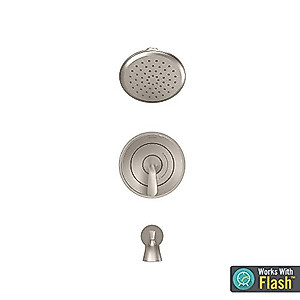 American Standard TU186502.295 Fluent Tub and Shower Trim Kit with Cartridge, Brushed Nickel