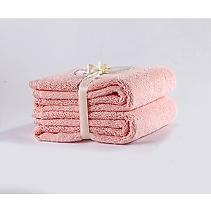 GreenPine 2 Pack Easter Hand Towels Pink Rabbit Tail 100% Cotton Embroidered Premium Luxury Decor Bathroom Decorative Dish Towels Set for Drying, Cleaning, Cooking, Holiday Towels Gift Set 14 "X 29"
