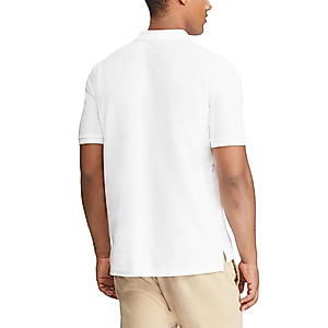 Polo Ralph Lauren Classic Fit Mesh Pony Logo Polo Shirt (XL, BasicWhite)