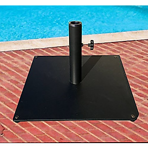 Tropishade Steel Plate Umbrella Base, 36 lbs, Black