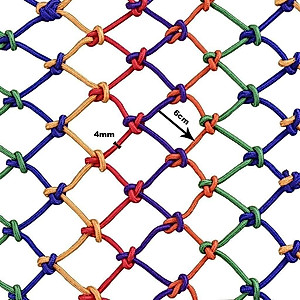 Child Pet Cat Safety Anti-Fall Net Multi-Purpose, Nylon Safety Net Green, Balcony Stairs Child Baby Pet Anti-Fall Net, Outdoor Climbing, Plant Flower Climbing Net, Grid 4mm * 6cm (Size : 1 * 2M)