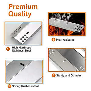 BTCDR Grill Heat Plate Replacement for Dyna-Glo DGH485CRP, Dyna-Glo DGH474CRP Gas Grill, Heat Shield for Dyna-Glo 4 Burner Grill Models, Stainless Steel Heat Tent, 5 Pack