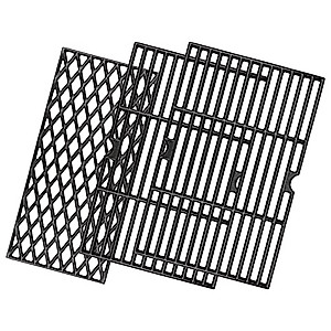 Hisencn Grill Cooking Grates for Dyna Glo DGH474CRP DGH483CRP DGF493BNP DGB494SPB DGF493PNP-D DGB495SDP DGB495SDP-D DGB493SPB DGB463CNP 70-01-911 70-02-656 Cast Iron Replacement Grid Parts 3 Pack