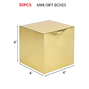 VGOODALL 30PCS Mini Gift Boxes, Gold Favor Boxes Tiny Cardboard Boxes Candy Treat Boxes for Bridal Shower Birthday Party Wedding