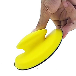 Sackorange 5" Round Hook and Loop Hand Sanding Pad Sanding Block Backing Plate for Woodworking, Furniture Restoration, Home and Automotive Body.