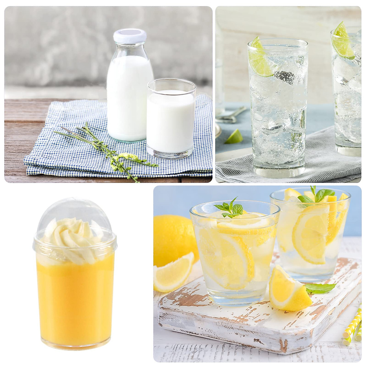 Hemoton Clear Dessert Cups 20pcs Disposable Dessert Cups Plastic Small Appetizer Cups Clear Cupcake Cups Sundae Cups DIY Tasting Shot Glasses with Lids for Snacks Mousse Parfaits Puddings