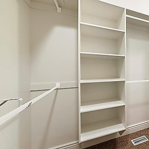 Design House 205831 Adjustable Closet Rod, 48"-72", White, inch inch