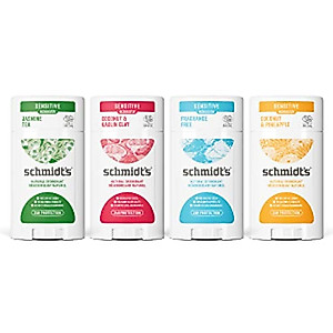 Schmidt's Aluminum Free Natural Deodorant for Women and Men, Coconut & Kaolin Clay for Sensitive Skin with 24 Hour Odor Protection, Certified Natural, Vegan, Cruelty Free, 3.25 oz