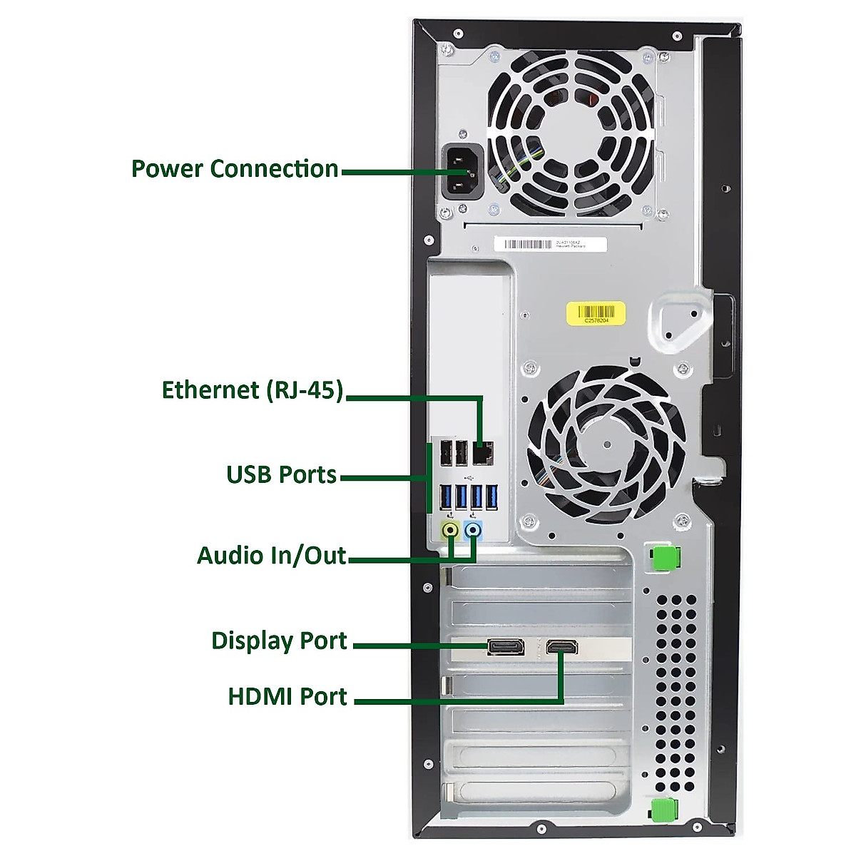 HP Tower Computer Gaming PC [ Intel Core i7 Processor, 16GB Ram, 128GB SSD, 2TB Hard Drive, HDMI, Wireless WiFi] AMD Radeon RX 550 4GB, Windows 10 (Renewed)