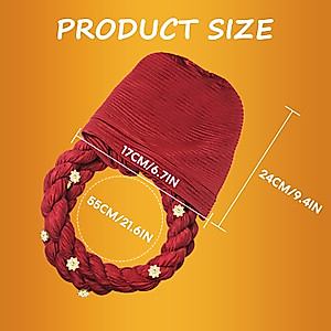 3 PCS African Braid Head Wrap, Twisted Braid Hat Turban Headscarf, Head Coverings Headwrap for Black Women