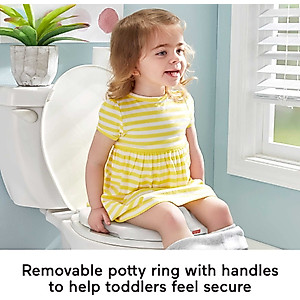 Fisher-Price Baby Daniel Tiger's Neighborhood Potty – Daniel Tiger and Friends Themed Convertible Toddler Training Toilet with Potty Ring and stepstool
