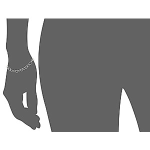 Amazon Essentials Sterling Silver 5.3mm Heart-Link Bracelet, 7.25' (previously Amazon Collection)