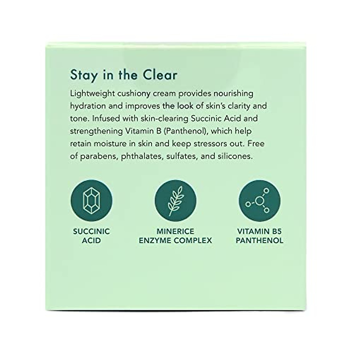 Rael Miracle Clear Barrier Cream - Daily Moisturizer with Succinic Acid, Vitamin B, for Oily Skin, Paraben-Free, Vegan (1.8 oz)