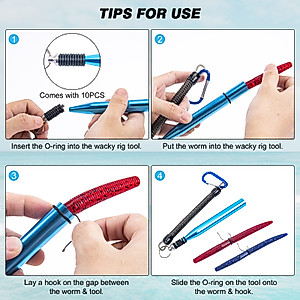 Goture 143PCS Wacky Worm Fishing Lure Kit, Bass Fishing Wacky Rig Kit, Wacky Rig Tool Kit with Soft Plastics Lures, Wacky Rig Tool, O-Rings, Worm Hooks, Drop Shot Hooks, Beads, Weights, Tackle Box