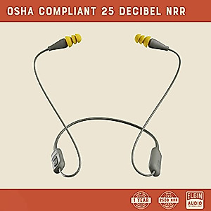 Elgin Ruckus Discord Bluetooth Earplug Earbuds | OSHA Compliant Wireless Noise Reduction in-Ear Headphones : Isolating Ear Plug Earphones