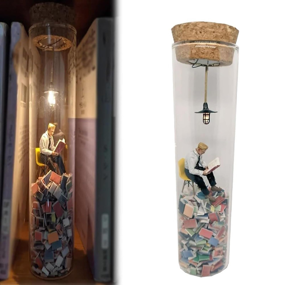 1/2/3pcs Test Tube Perspective Drawing, Test Tube Diorama, Fun Sci-fi Books to Decorate Test Tubes, Wonderful Gifts, for Loved Ones (Size : 1pcs)