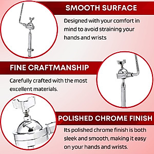 Gibraltar Medium Ball Arm 10.5mm L-Rod Tom Mount Percussion Chrome Drum Set Hardware (SC-BALRM)