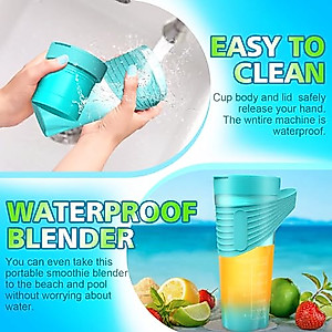 Portable Blender, Portable Blender for Shakes and Smoothies, Personal Size Blender with USB Rechargeable, BPA Free Mini Blender for Kitchen/Travel/Gym