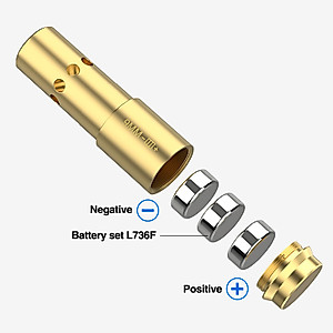 Darkfang 9mm Bore Sight Laser for Pistol Easy Adjust and Zeroing Optics Bore Sighter with 2 Sets Batteries for Scope Sighting