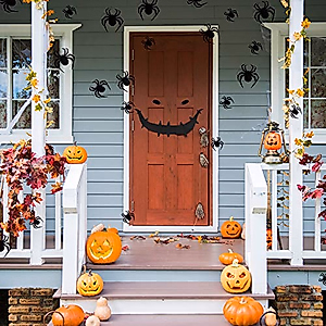 Halloween Home Decorations, 60 PCS 3D Large Spider, Realistic PVC Spider Stickers for Halloween Eve Party Supplies, DIY Scary Room Wall and Window Decor