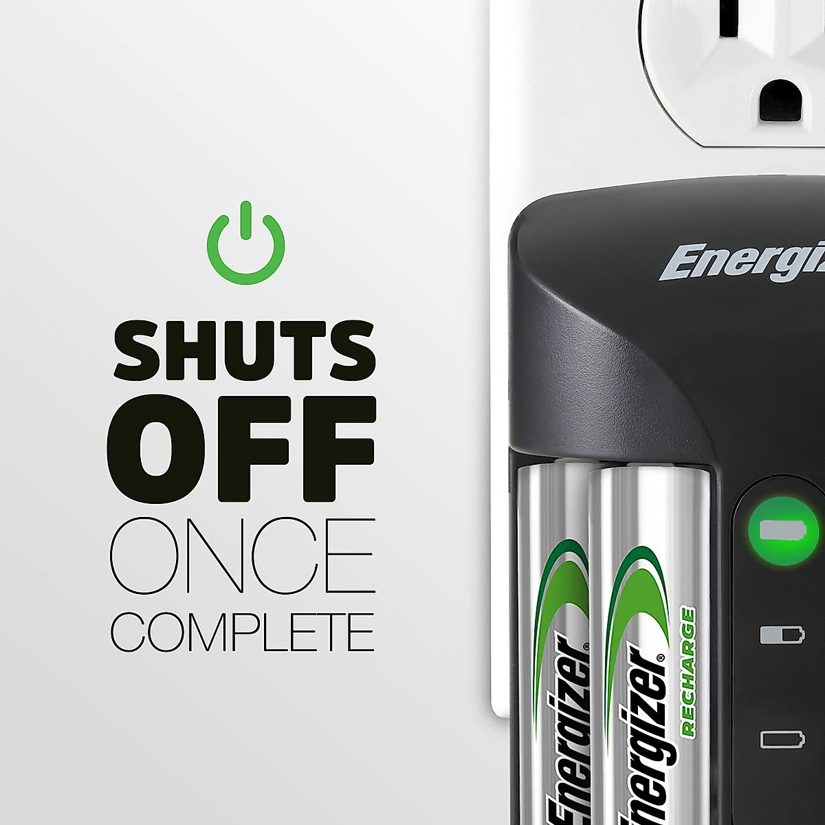 Energizer Rechargeable AA and AAA Battery Charger (Recharge Pro) with 4 AA NiMH Rechargeable Batteries, Auto-Safety Feature, Over-Charge Protection