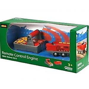 BRIO World 33213 - Remote Control Train Set | Wooden Toy for Kids | Enhances Logical Thinking | Compatible Railway Toys | Ideal for Ages 3 and Up