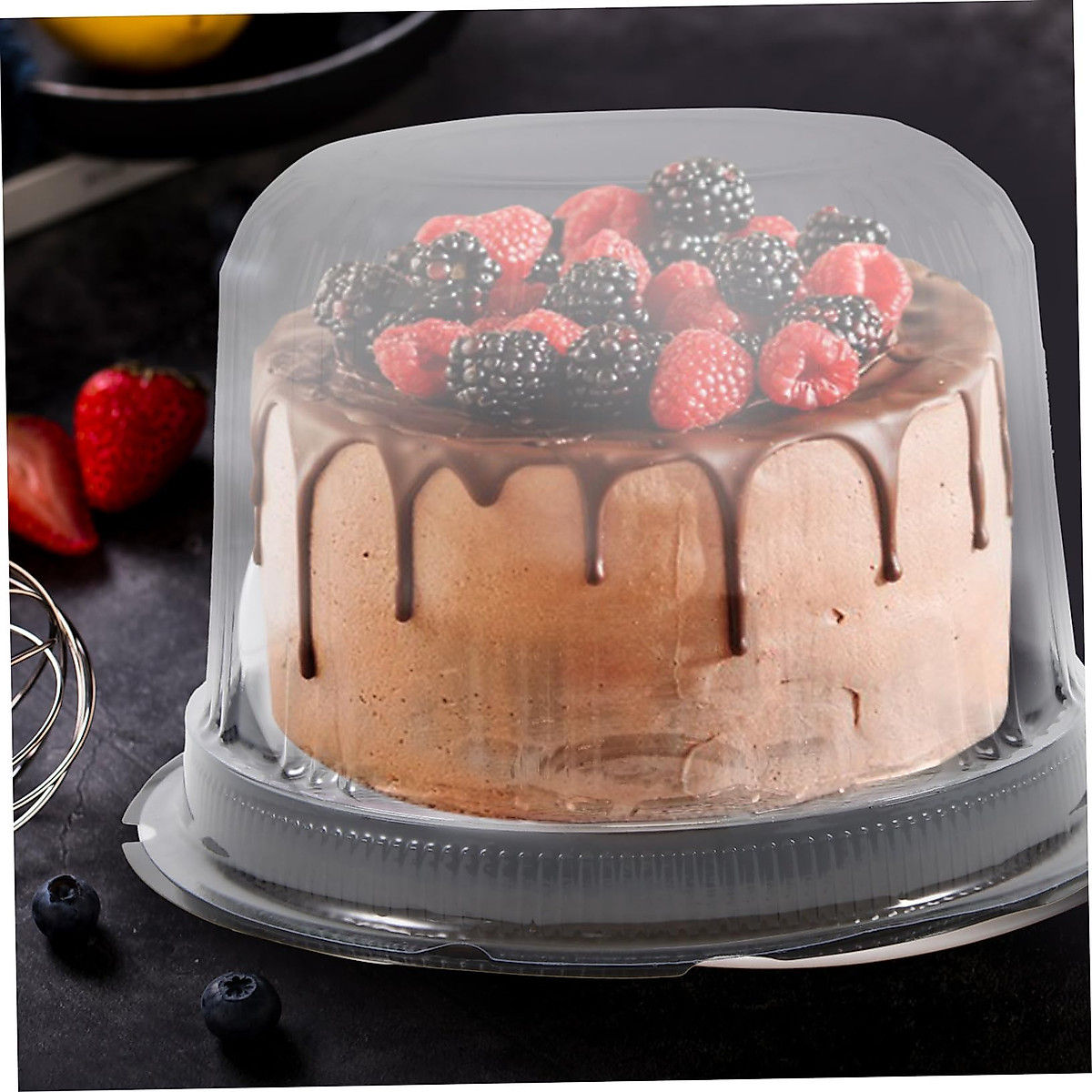 40 Pcs Packing Box Cake Box Cake Container Multi-function Cake Case Clear Cake Holder Clear Cake Carrier Round Cake Holder Cake Packing Holder Birthday Cake Holder