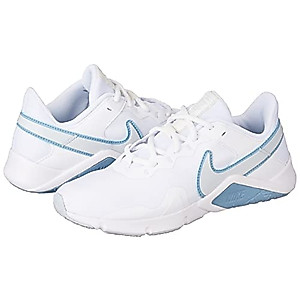 Nike Womens Legend Essential 2 Running Trainers CQ9545 Sneakers Shoes (UK 4.5 US 7 EU 38, White Worn Blue Aura Phantom 101)