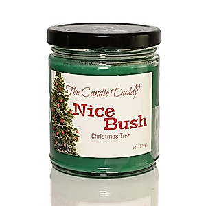 Nice Bush Holiday Candle - Funny Blue Spruce Scented Candle - Funny Holiday Candle for Christmas, New Years - Long Burn Time, Holiday Fragrance, Hand Poured in USA - 6oz
