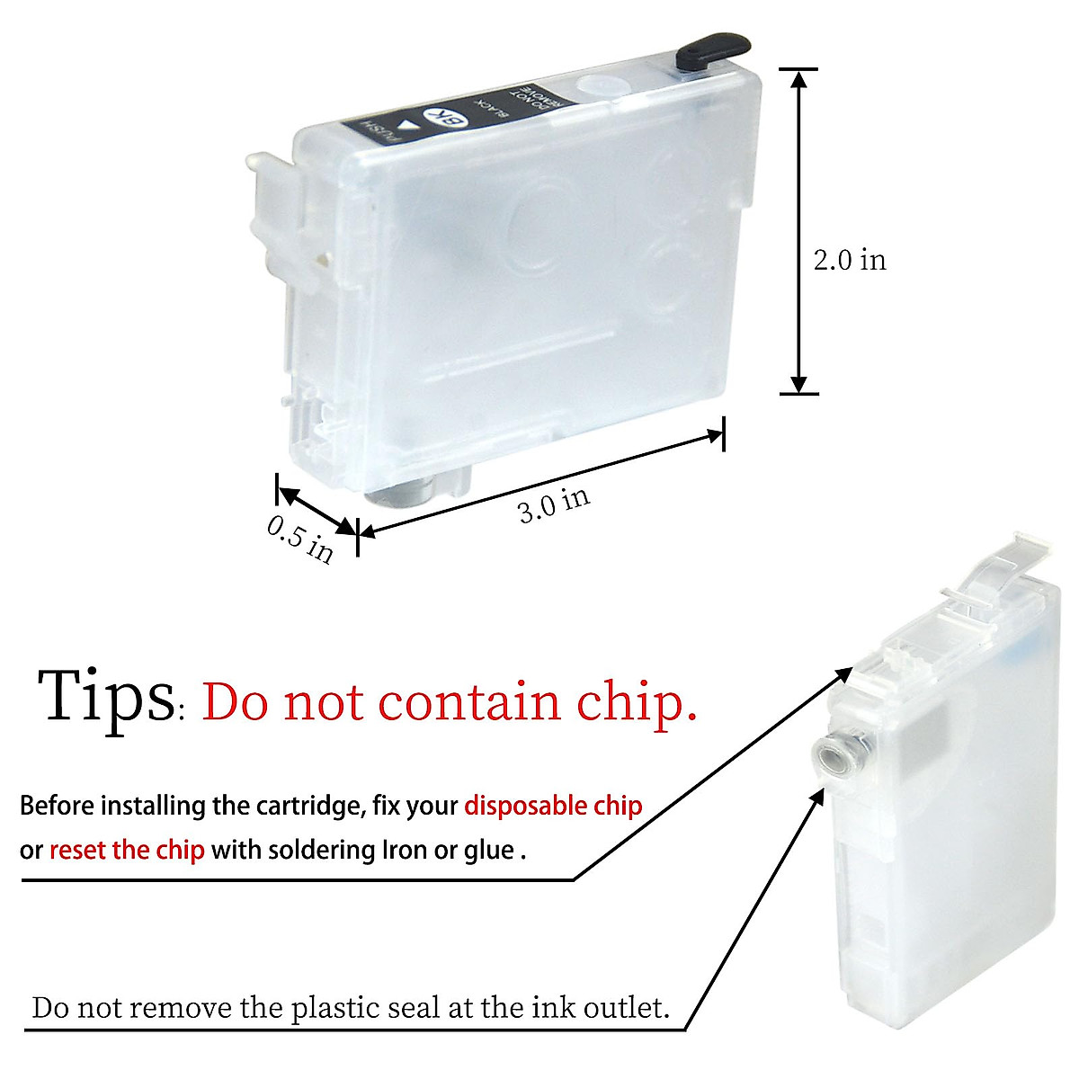 212XL No Chip Replacement Refillable Ink Cartridges Sublimation Ink Cartridges Without Chip & Ink for WF-2850 XP-4100 XP-2100 Empty Ink Cartridges for XP434 XP430 XP440 XP446 WF-2810 WF-2830 Printer