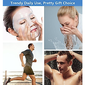 bodbop XINGZHE Metal Hair Band for Men Headband Women Hair Bands for Guys Fashion Headbands for Washing Face Makeup Sports Head Hair Hoop Black Elastic Non Slip Wavy Men’s Hairband (Black)