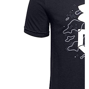 Under Armour B Il Graphic T Camo Lockup, Black (001)/Steel, Youth Small