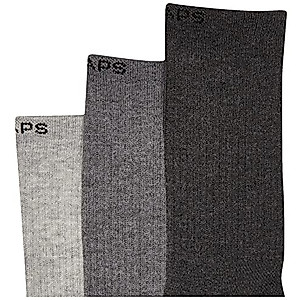 Chaps Men's Cushioned Repreve Athletic Socks-6 Pair Pack-Running Breathable Front Mesh and Arch Support, Crew-Gray Heather, 6-12