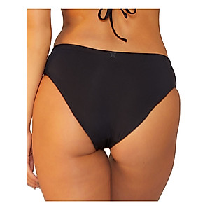 Hurley womens Solid Full Bikini Bottoms, Black, X-Small US