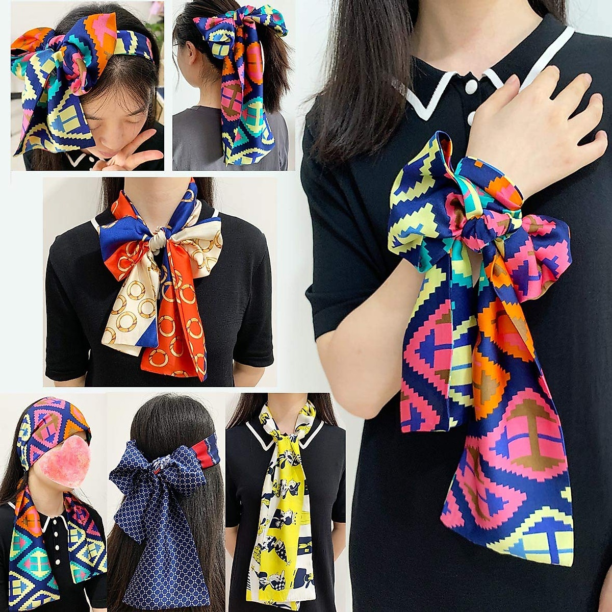 XTREND Satin Edge Laying Scarf Wrap Headband edge Laying Scarf for lace Wigs Non-slip Hair Wrap Satin Wig Grip For Wig