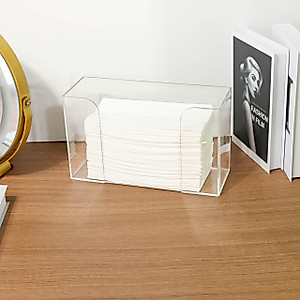 Cq acrylic Paper Towel Dispenser Countertop,Folded Paper Towel Holder,Clear Guest Towel Napkin Holder, Suitable for Z-fold,Multifold Folded Trifold C fold and Trifold Paper Towels,Pack of 1