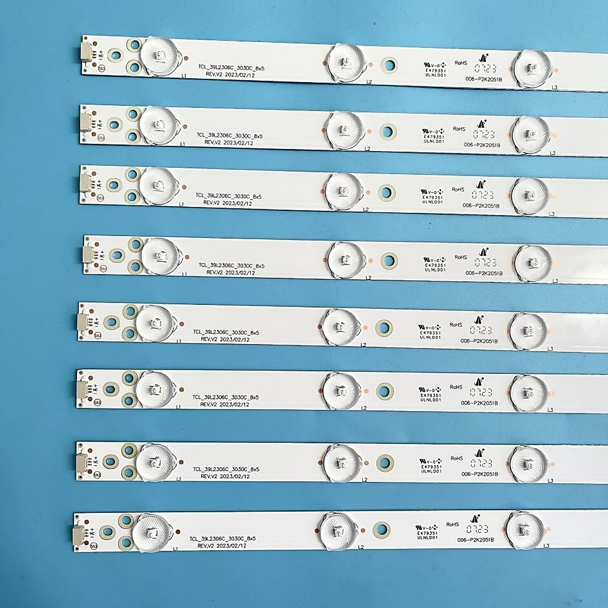 WAHRE LED Backlight Strip Fit for T CL_39L2306C_3030C_8X5 4C-LB39T-YHB 006-p2k2051b Fit for Sanyo DP39D14 Fit for Thomson T39ed10dhu-01b Lvf390cmdx E2 V2