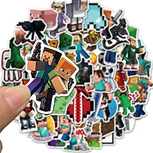 Minecraft Stickers Decals 50 Pack Video Game Theme Funny Stickers for Minecraft Lovers Best Gift
