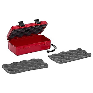 Xikar 10 Cigar Travel Humidor Case, Rugged, Airtight, Watertight, Stainless Steel Hinges, Red
