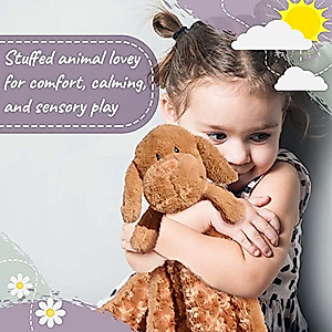 Lovey Microwavable Stuffed Animal - Large lovies for Babies which are heatable Stuffed Animals, Lavender Stuffed Animals micowavable with Removable Lavender Packet, Calming Heating pad Stuffed Animal