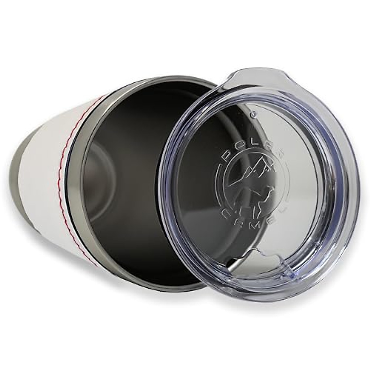 LaserGram 20oz Vacuum Insulated Tumbler Mug, Horse Head 2, Personalized Engraving Included (Faux Leather, Baseball Style)