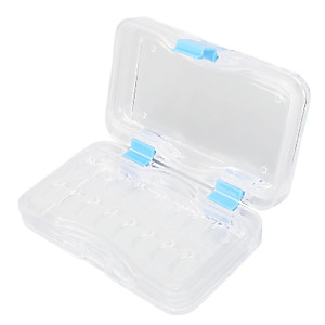 Dioche Denture Case Box, Transparent Denture Box, Membrane Tooth Box Reusable Dental Film Veneer Box with Hole for Clinics Transparent for Travel, Cleaning, Store