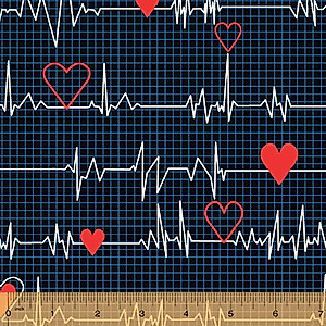 Sparkling EARTH Heartbeats on Navy - Unisex Classic Surgical Style Scrub Working Cap - Built in Sweatband- 100% Cotton - Made in The USA!