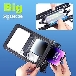 Niveaya [Up to 10.5" Large Floating Waterproof Phone Pouch - 2 Pack, Double Space Waterproof Phone Case with iPhone 15/14/13/12/ Pro Max/Pro/8 Plus, Galaxy S22/S21/S20/S10/Note 20/10/9.