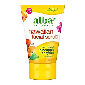 Alba Botanica Hawaiian Facial Scrub, Pore Purifying Pineapple Enzyme, 4 Oz