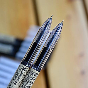 Sencoo 5 pack Black Gel Ink Pen Extra fine point pens Ballpoint pen 0.5mm Black For Office School Students Stationery
