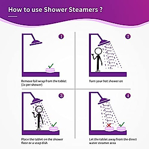 MR Shower Steamers Aromatherapy for Women or Men, 40 PCS 10 Scents Organic with Rose Lavender Mint Watermelon Eucalyptus Chamomile Lemon Rosemary Grapefruit Orange, Shower Bombs Christmas Gift Set