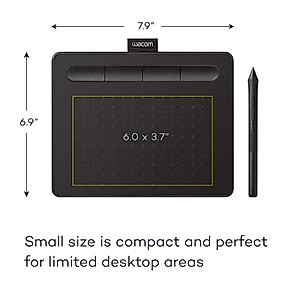 Wacom Intuos Creative Pen Tablet - Small, Black (Renewed)